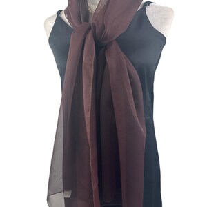 Brown Chocolate Expresso Cocoa Poly Chiffon Fashion Sheer Transparent ...