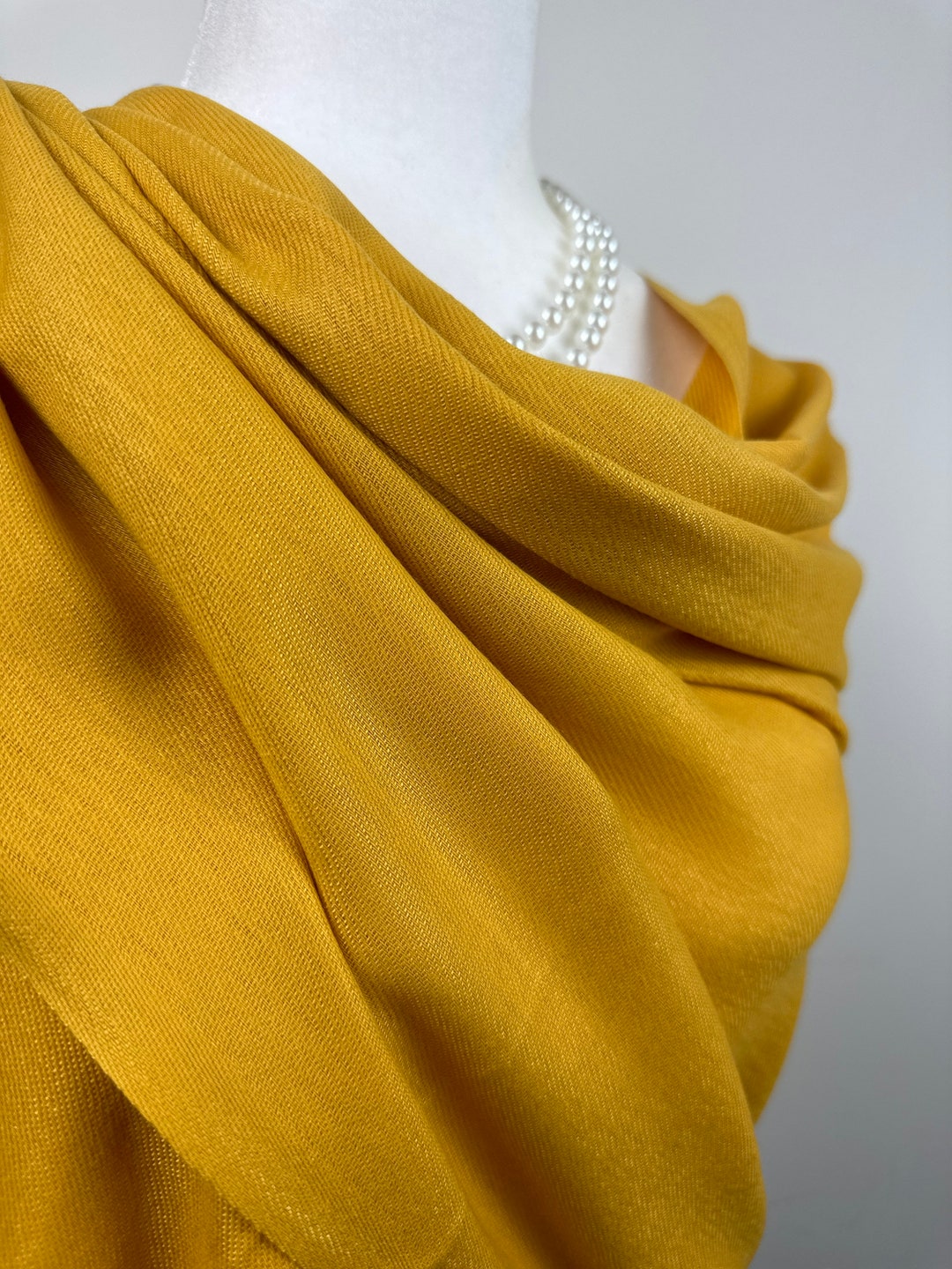 Fashionable Mustard Yellow Gold Pashmina Shawl|special Occasion Shawl ...
