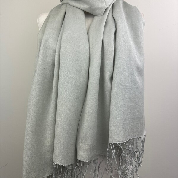 Grey Pashmina - Etsy