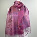 Pink Blue Multi Color Vibrant Scarf for Womenpaisley Floral Soft Neck ...