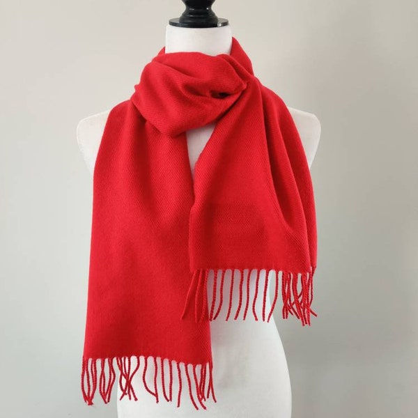 Red Mens Scarf - Etsy