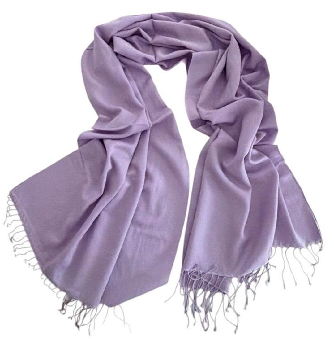 Lilac Purple Pashmina Silk Shawl – All-season Luxury Wrap for Weddings ...