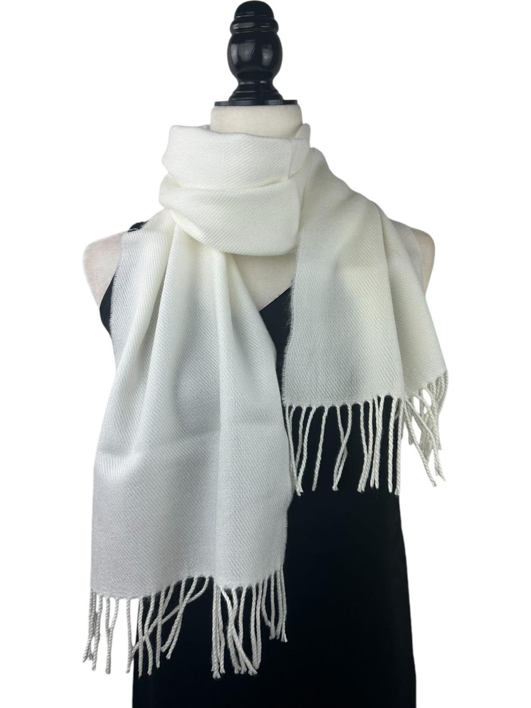 Winter White Scarf - Acrylic Unisex Classic Neck Scarf - Etsy