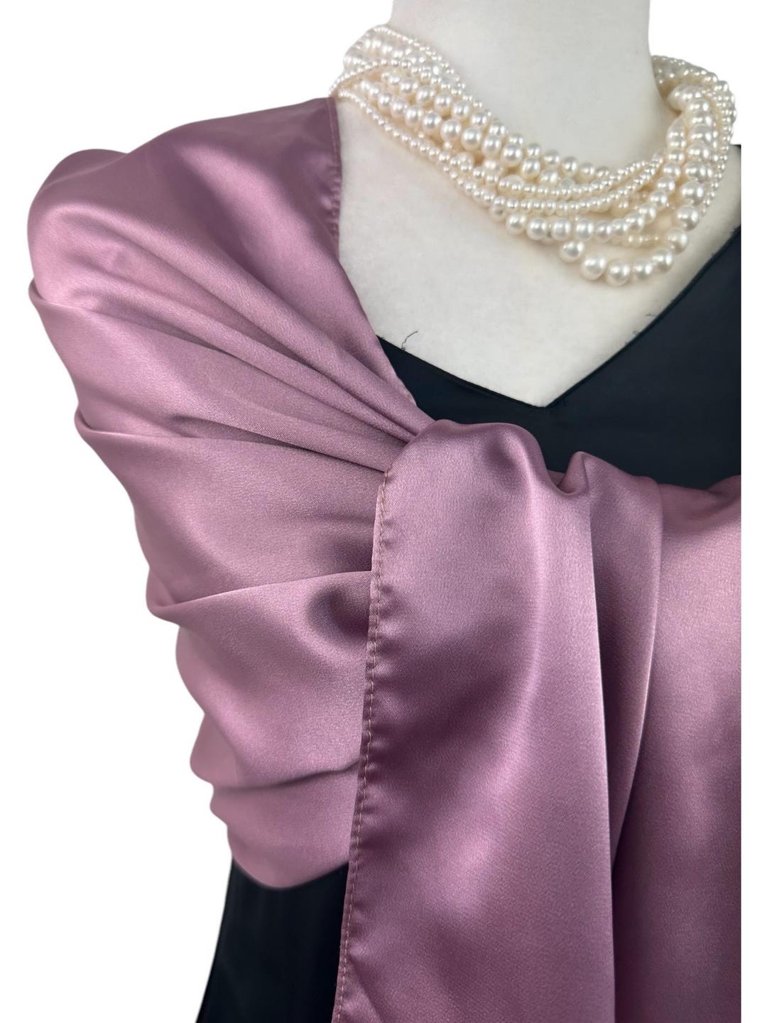 Purple Mauve Satin Shawl - Lightweight Wedding Wrap, Elegant Evening ...