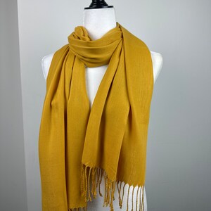 Fashionable Mustard Yellow Gold Pashmina Shawlspecial - Etsy