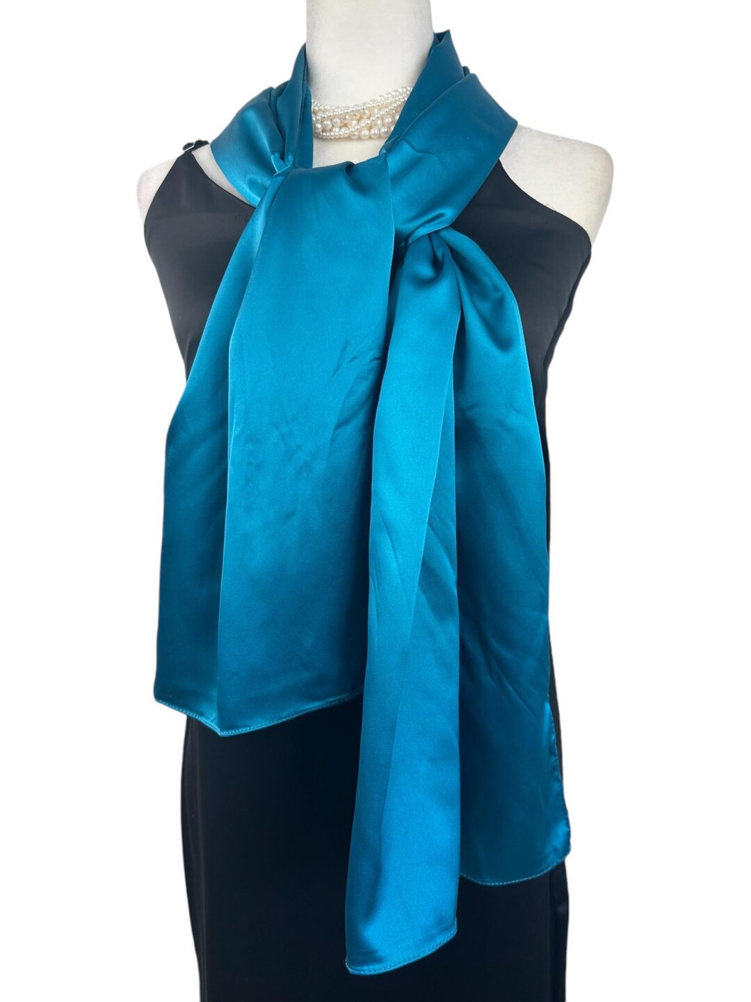 Teal Blue Poly Satin Shawl |elegant Wedding Coverup|special Occasion ...