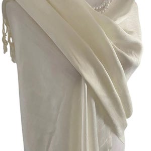 Cream Yellow Gold Sheer Poly Shawl |elegant Wedding Coverup|special ...