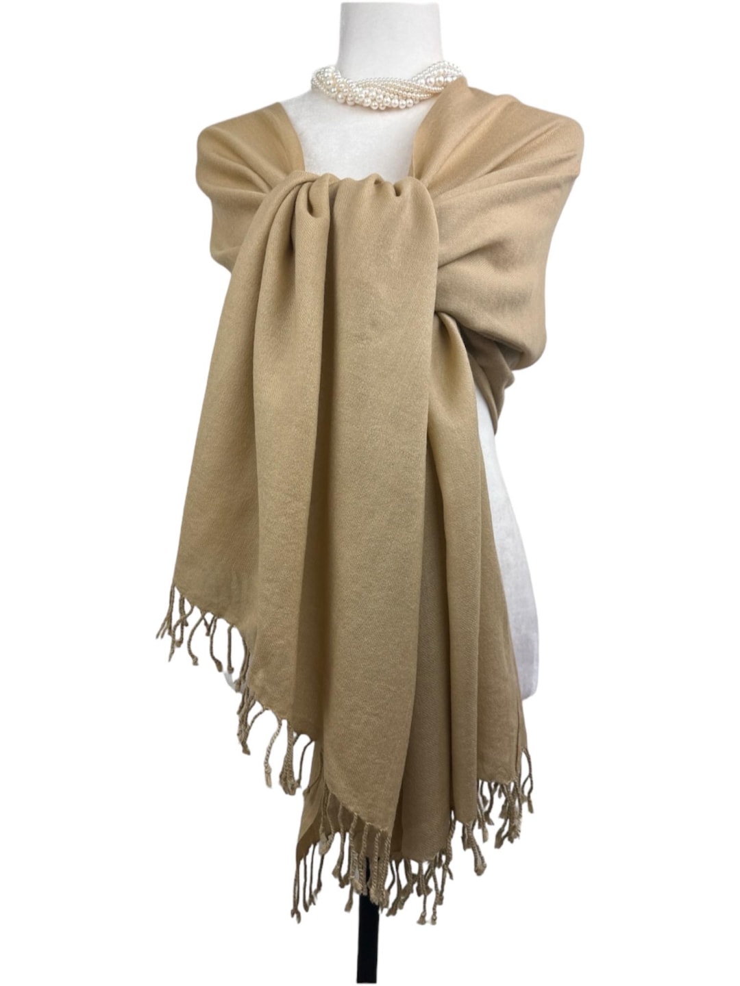Camel Beige Wool Shawl- Elegant Lightweight All-season Wrap - Etsy