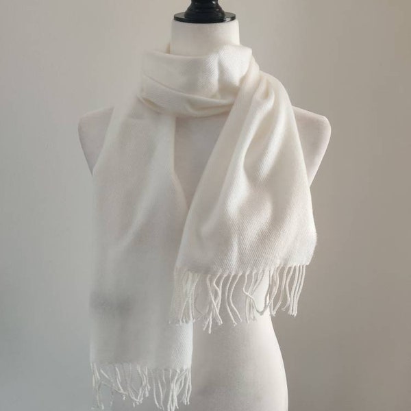 White Winter Scarf - Etsy