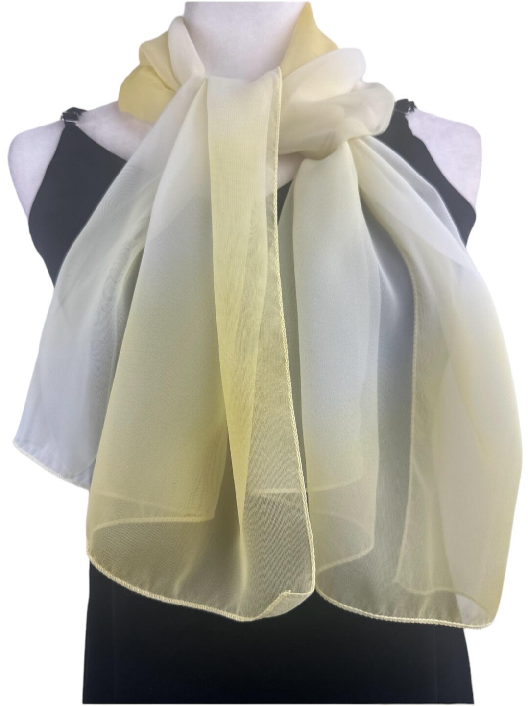 Yellow Neck Scarf|lightweight All-season Poly Chiffon Fashion Scarf ...