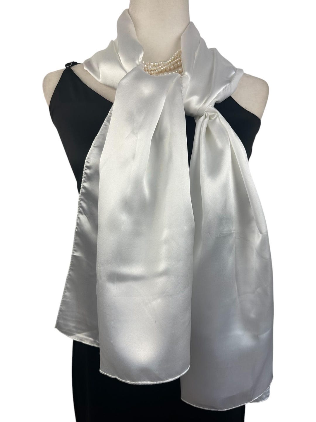 White Poly Satin Shawl |elegant Wedding Coverup|special Occasion Wrap ...
