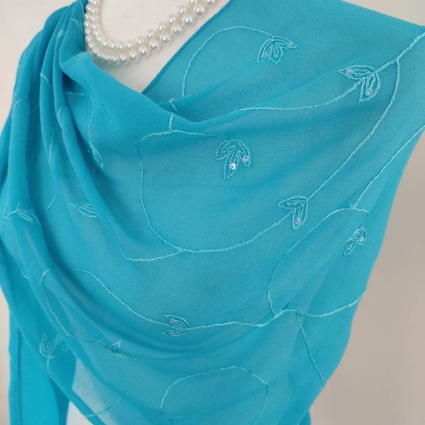 Turquoise Chiffon - Etsy