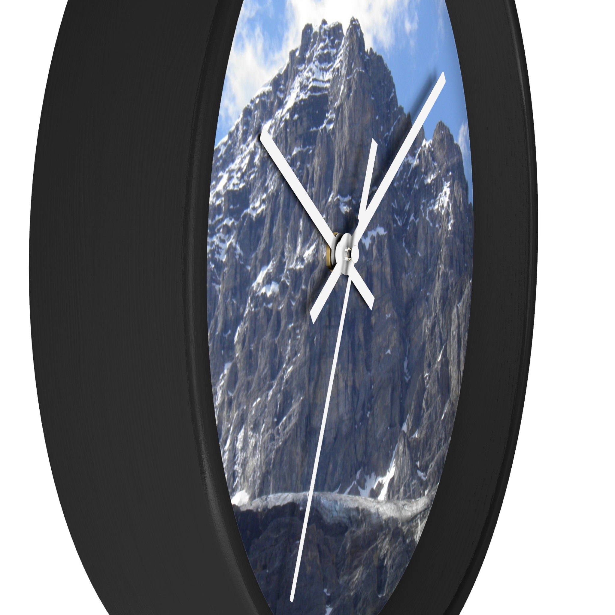 Mountain Top Wall Clock, Wall Decor Clock With Mountain Image ...