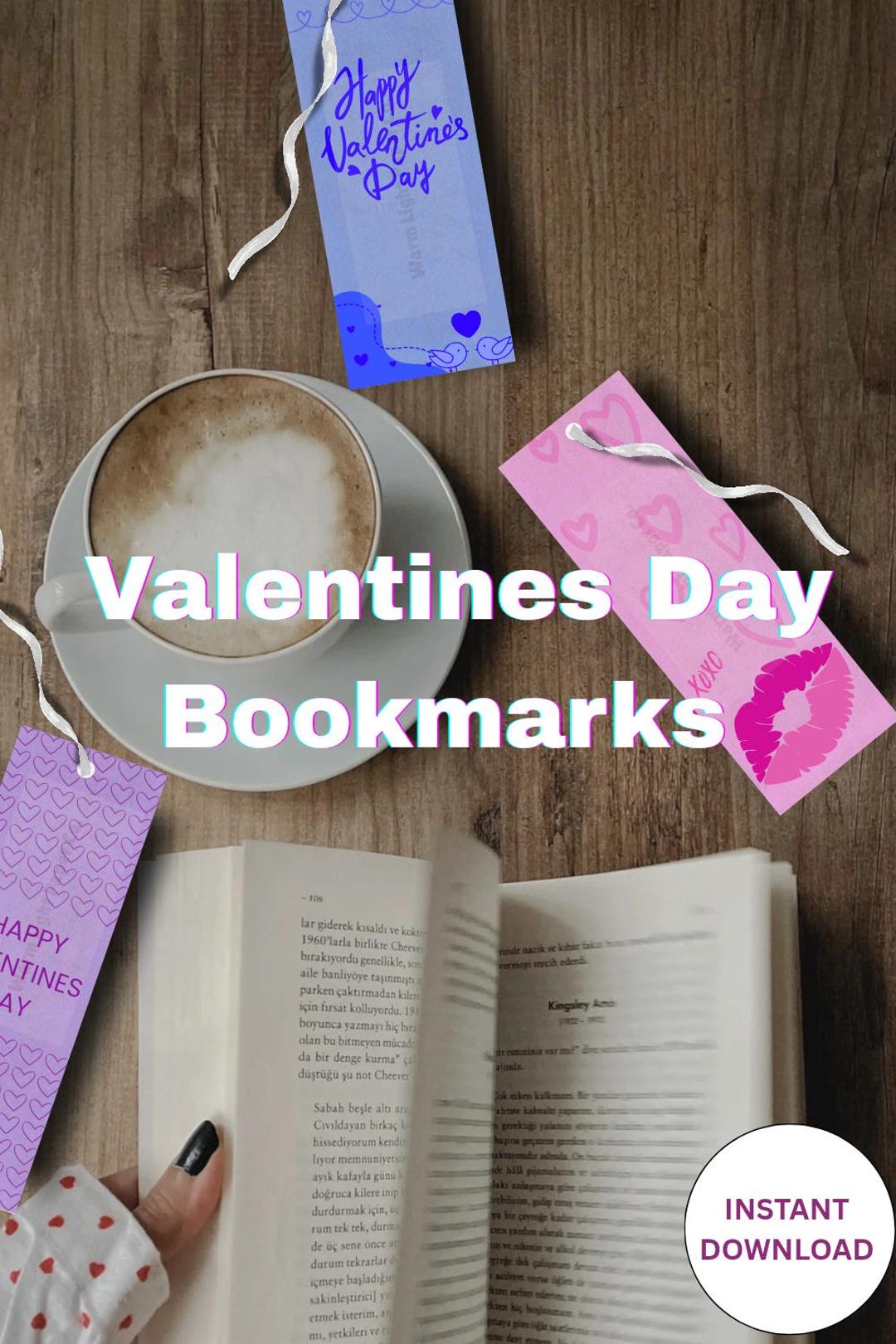 Valentine's Day Bookmarks for Kids – Printable Non-candy Valentines ...