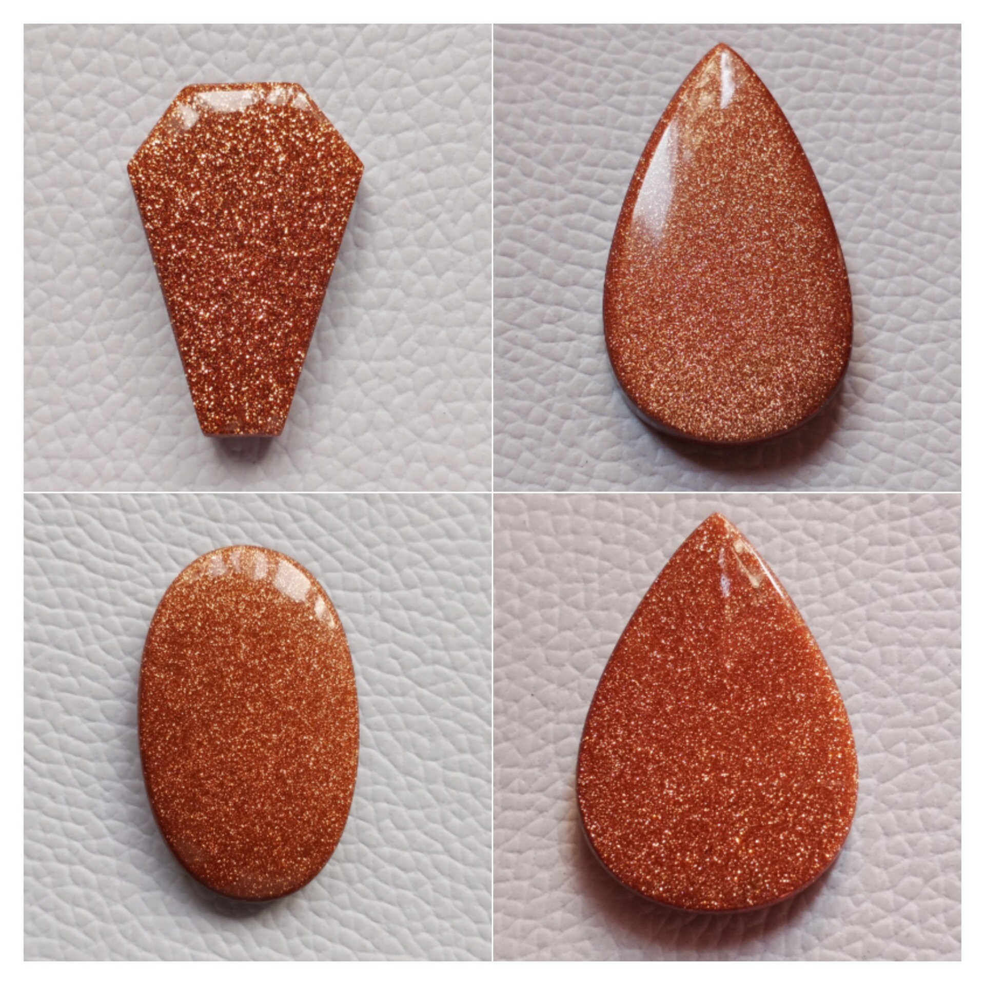 Glowing Brown Gold Stone Gemstone Cabochon Mix Shape and Size Use for ...