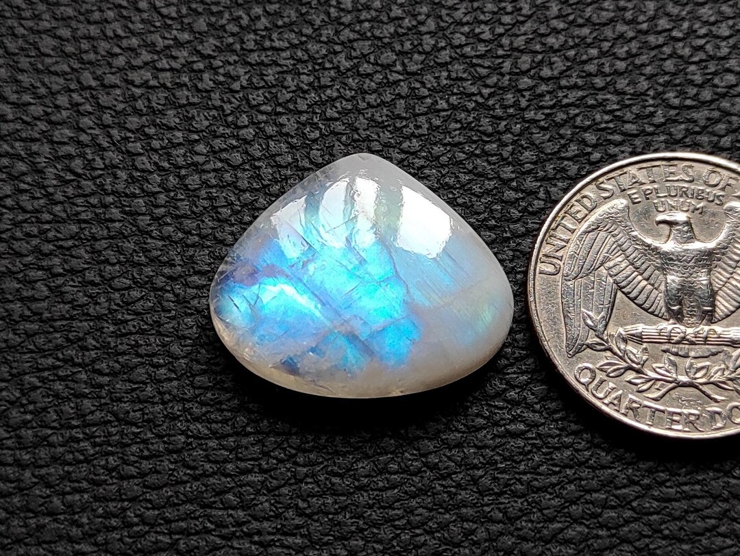 Rare Multi Flashy Rainbow Moonstone 23X19X6.5 Mm Teardrop Shape ...