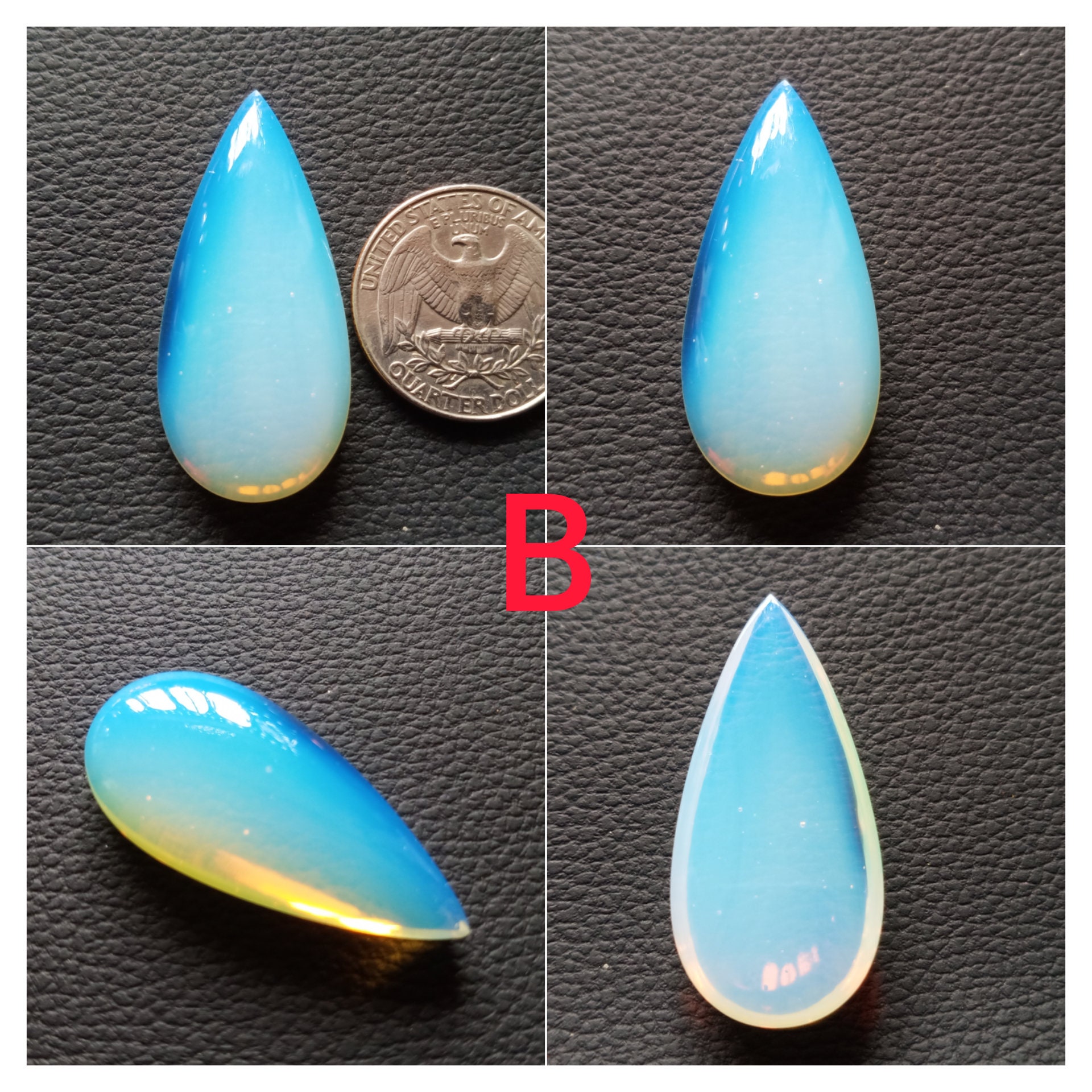 Wunderschöner blauer Opalit Stein Opalith Edelstein für - Etsy