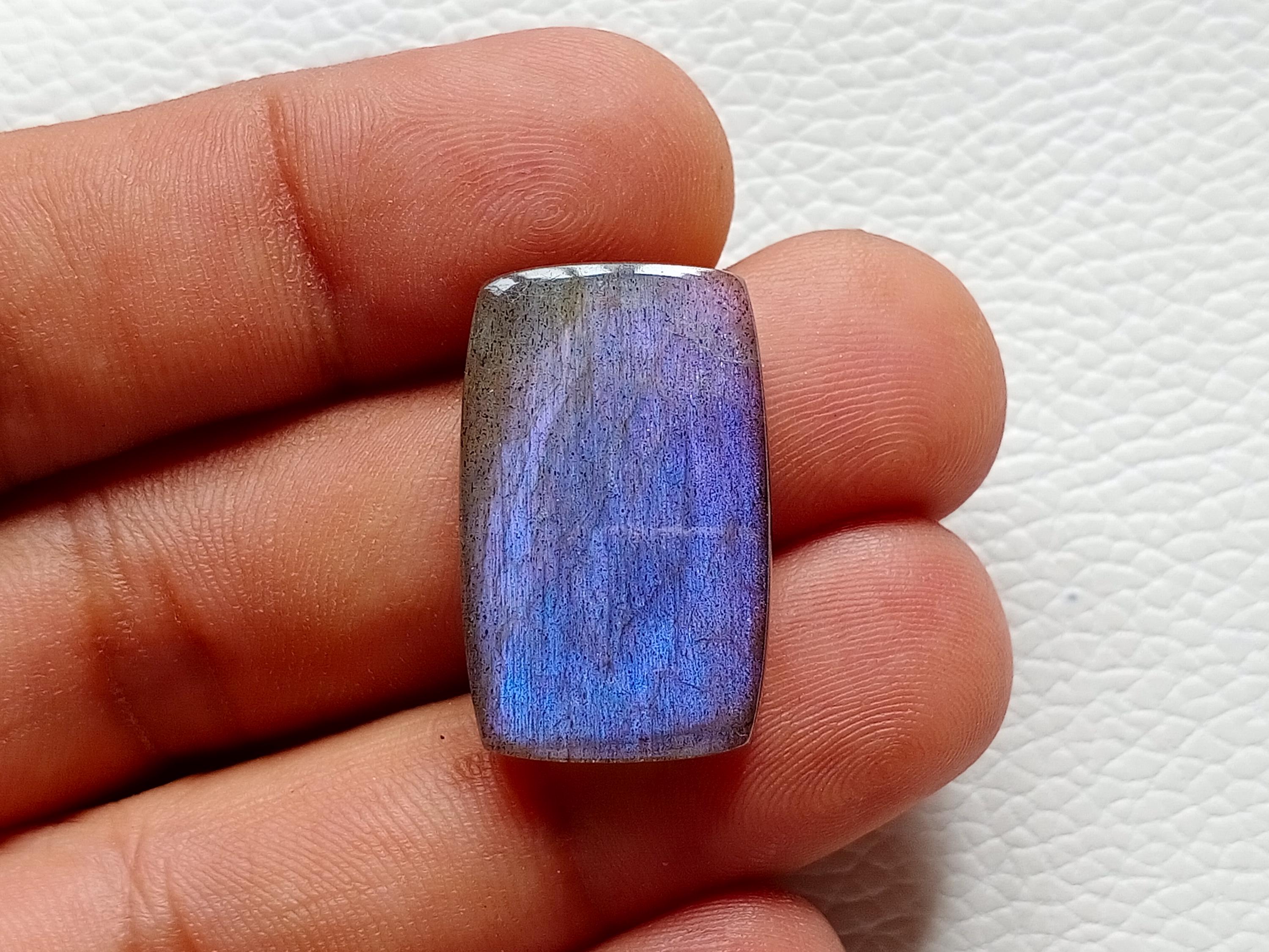 Very Rare Color Labradorite Stone, 26X16X5 Mm Rectangular Shape Artisan ...