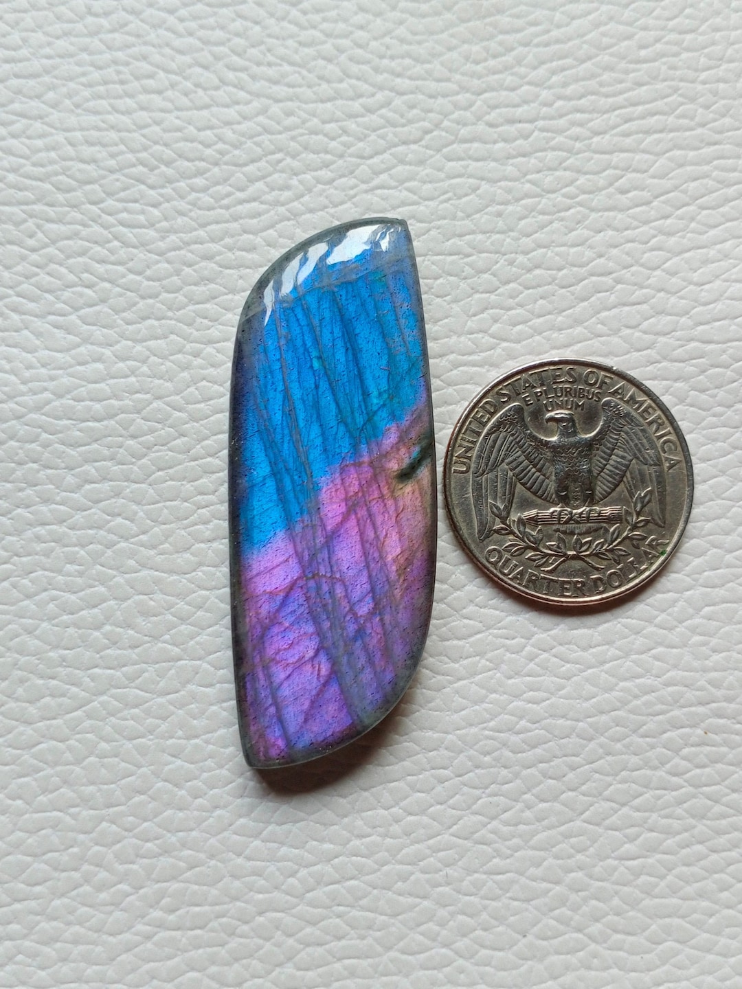 Very Very Rare Dual Colour Labradorite Gemstone Cabochon 50X19X6 Mm ...