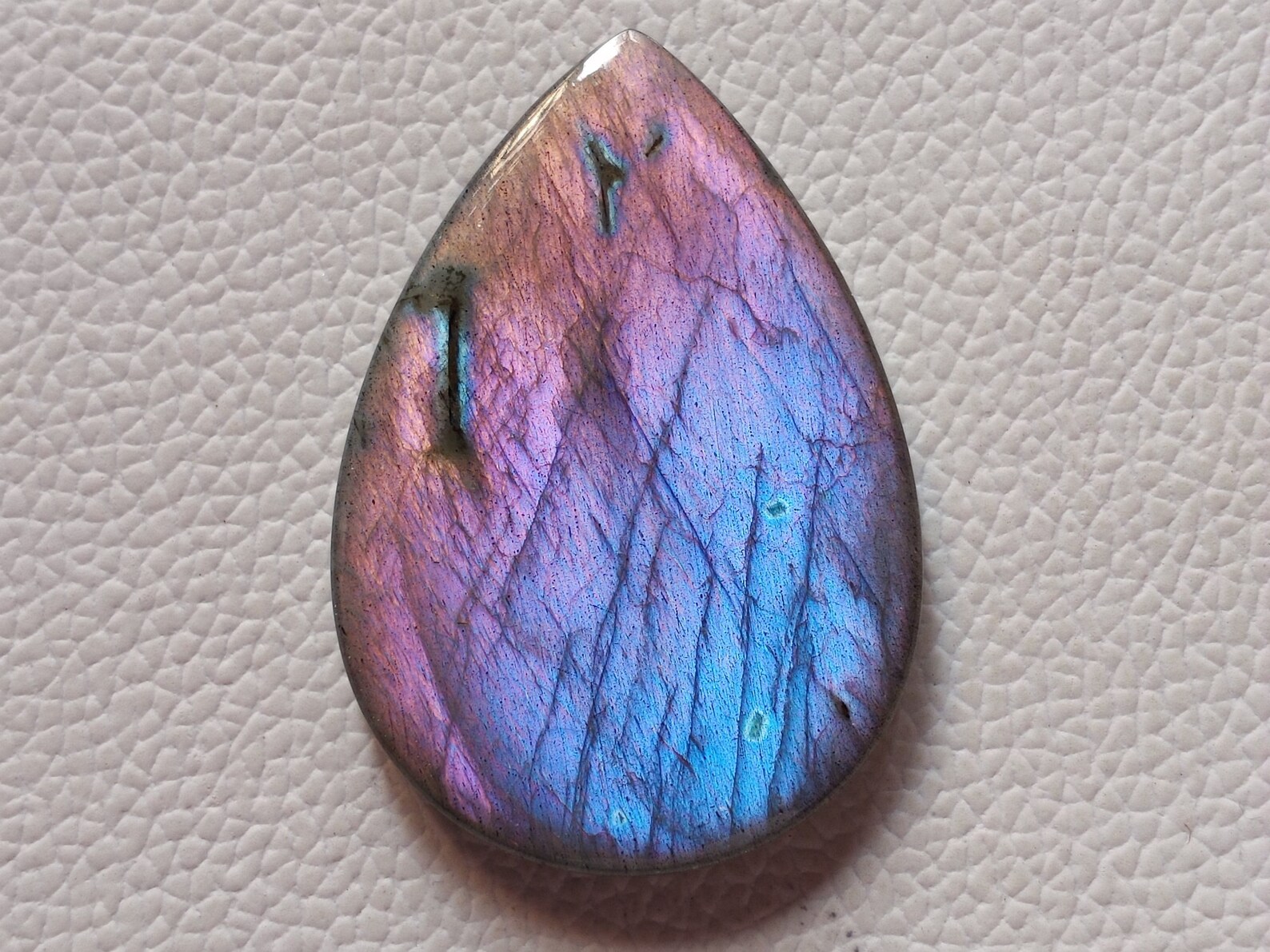 AAA Purple Labradorite Gemstone 51X35X6.5 mm Big Pear Shape | Etsy
