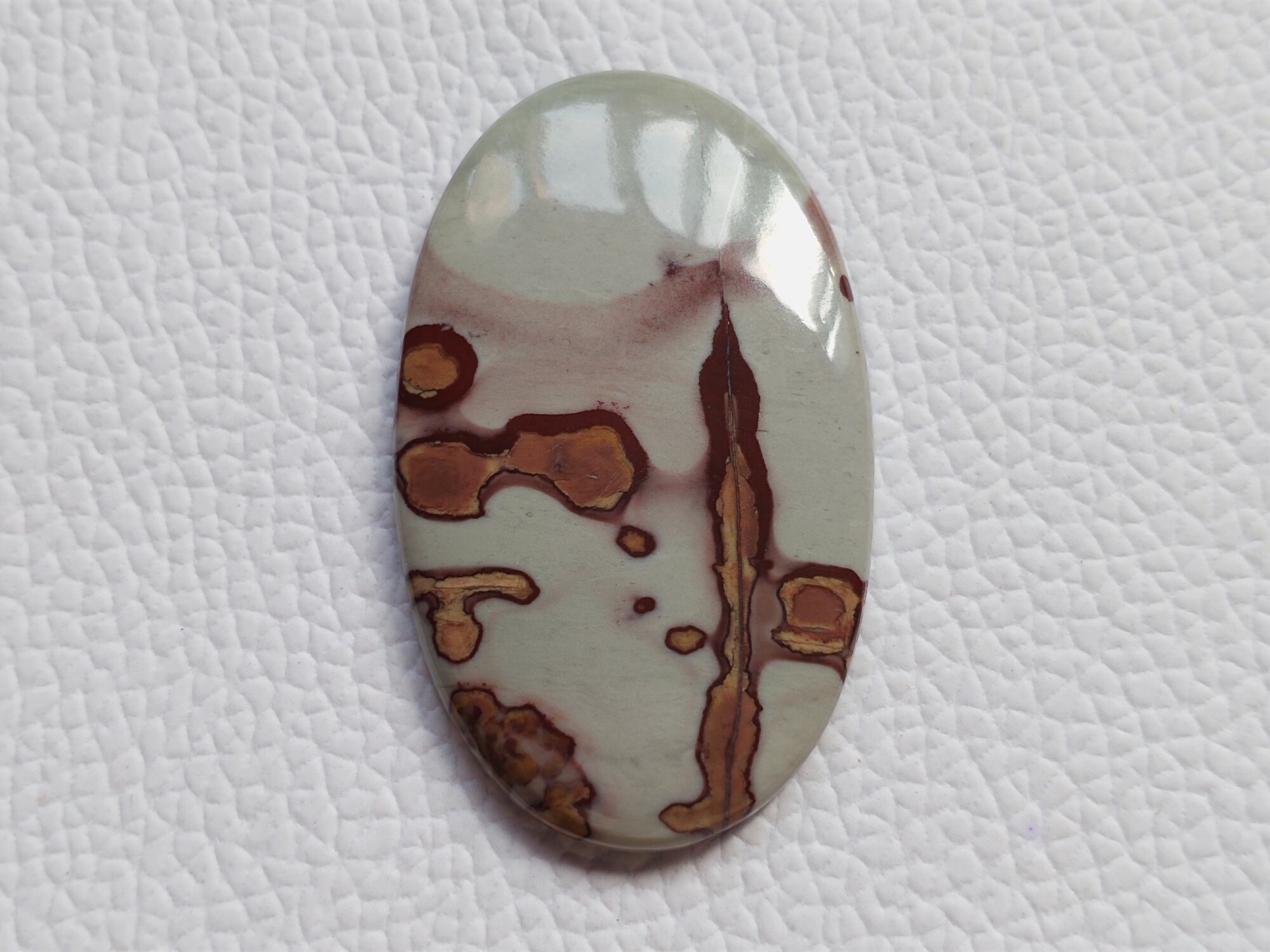 Natural Coffee Bean Jasper Gemstone 46X28X4 mm Oval Shape | Etsy