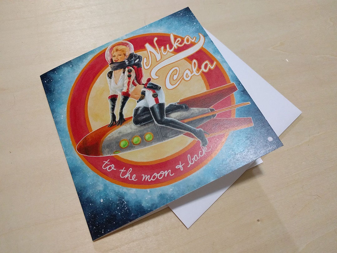 Nuka Cola Girl Note Card | Etsy