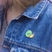 Pin Snail Middle Finger Gold Enamel - Etsy