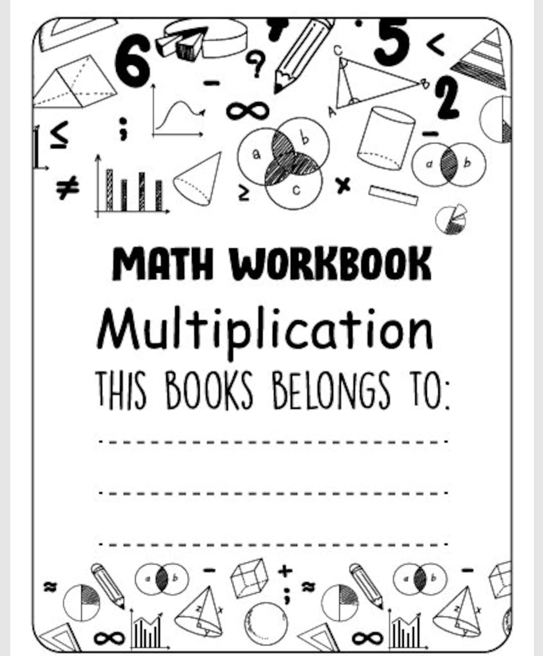 Multiplication Workbook - Etsy