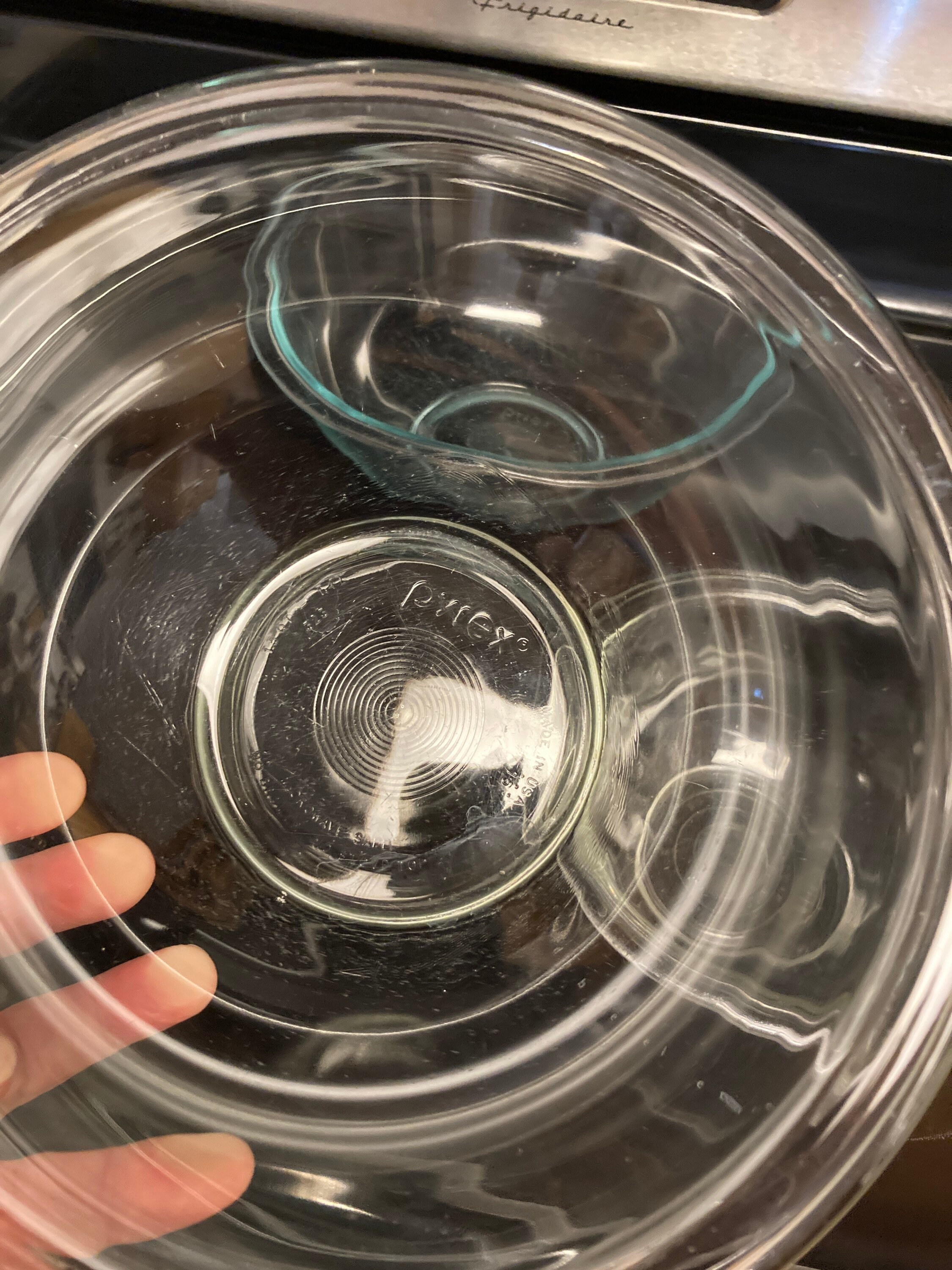 Pyrex Clear Glass Nesting Mixing Bowls 322 323 325 Pyrex - Etsy