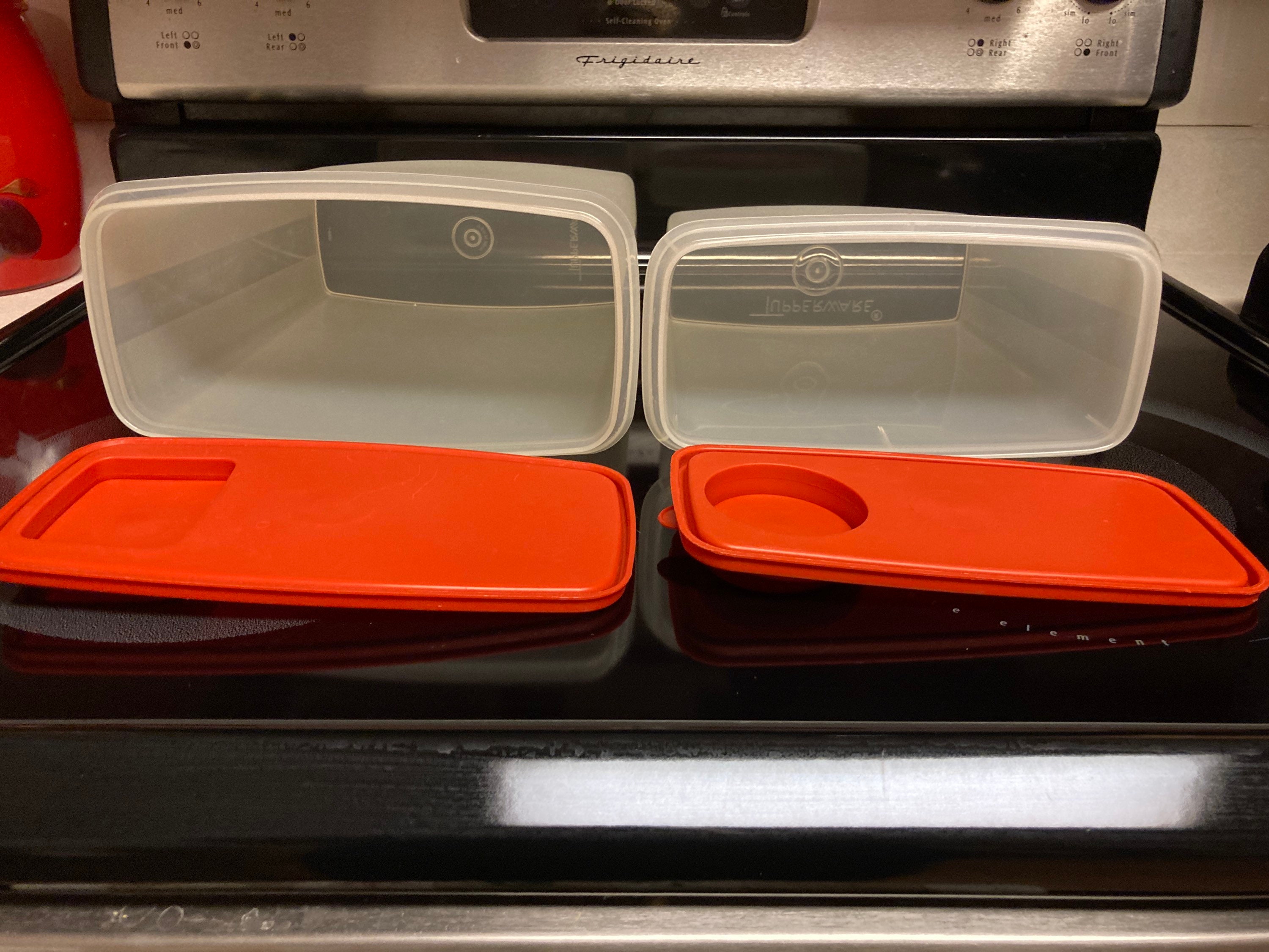 Set of Two Tupperware Containers 1588 and 469 Harvest Orange - Etsy