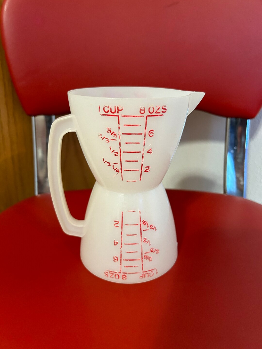 Vintage Tupperware Double Sided Measuring Cup Handle Red - Etsy