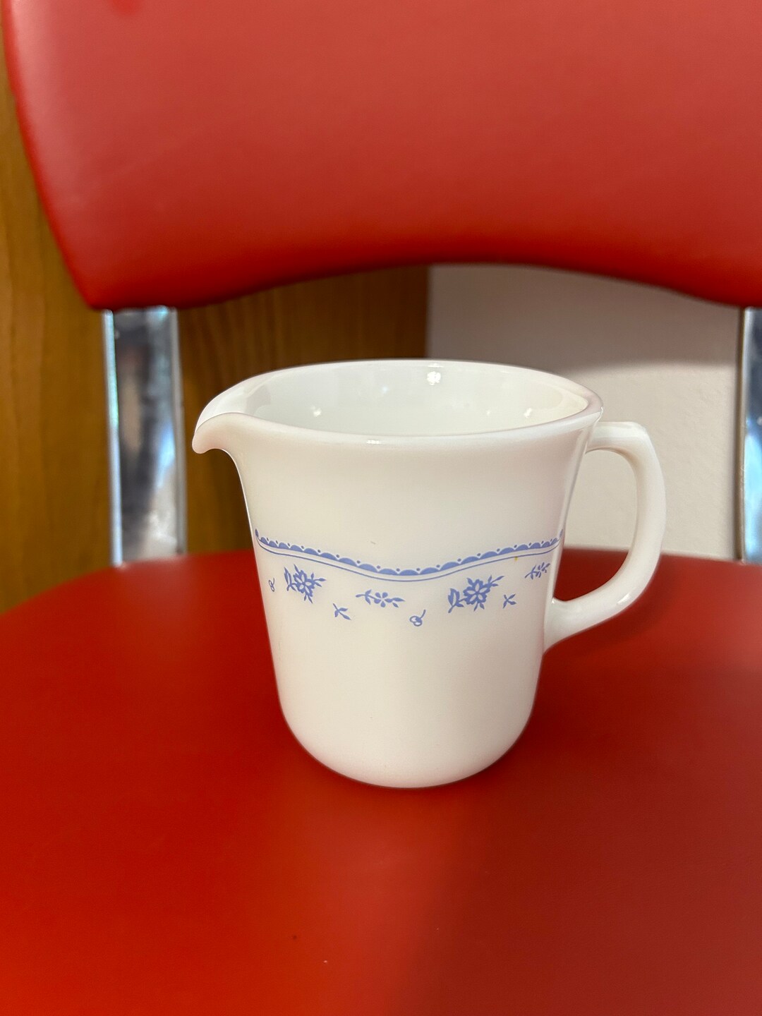 Vintage Pyrex Corning Glass "morning Blue" Creamer, Blue on White ...