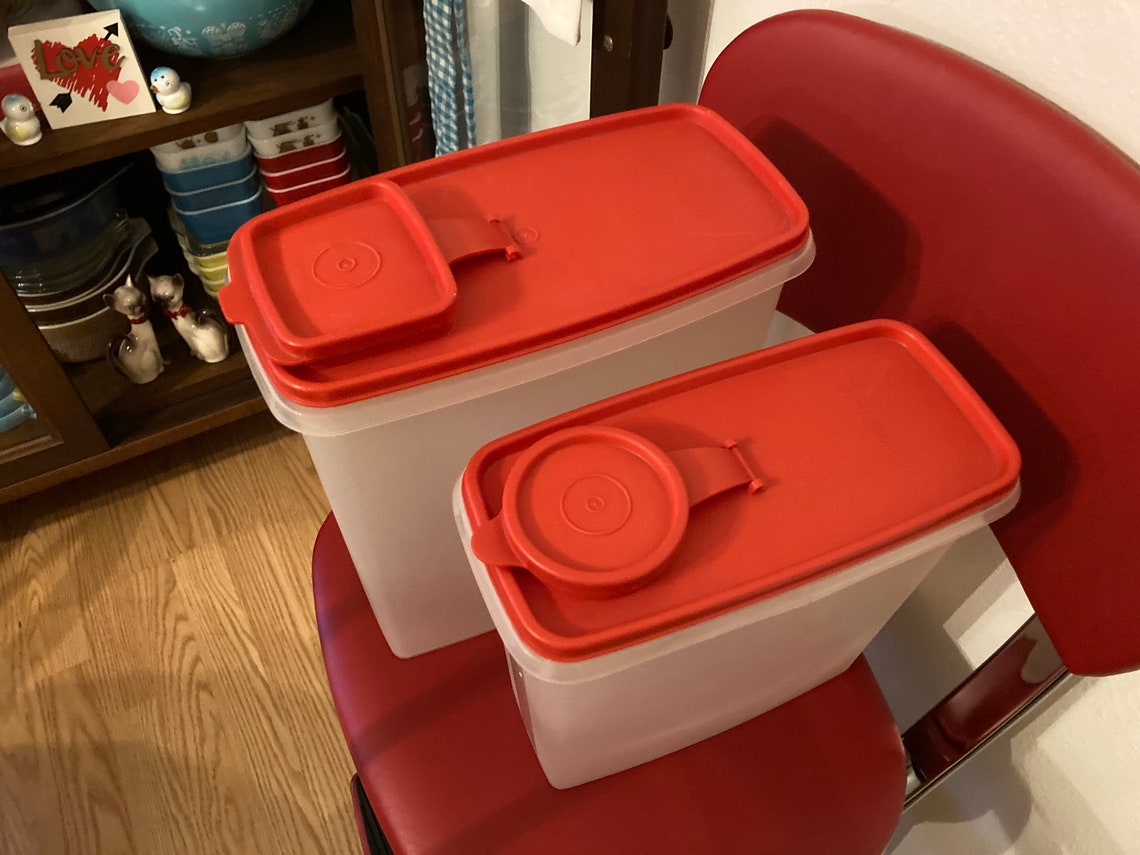 Set of Two Tupperware Containers 1588 and 469 Harvest Orange - Etsy