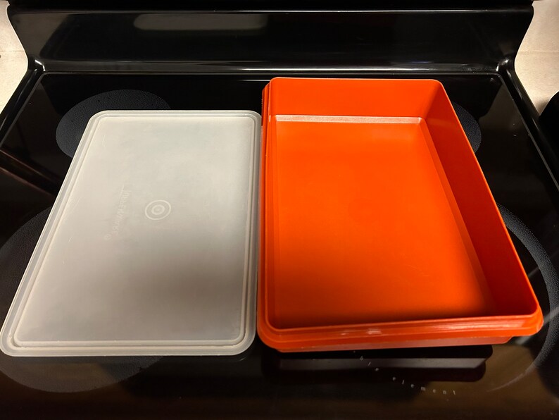 Vintage Tupperware Paprika Orange Rectangle 13x9 Container - Etsy