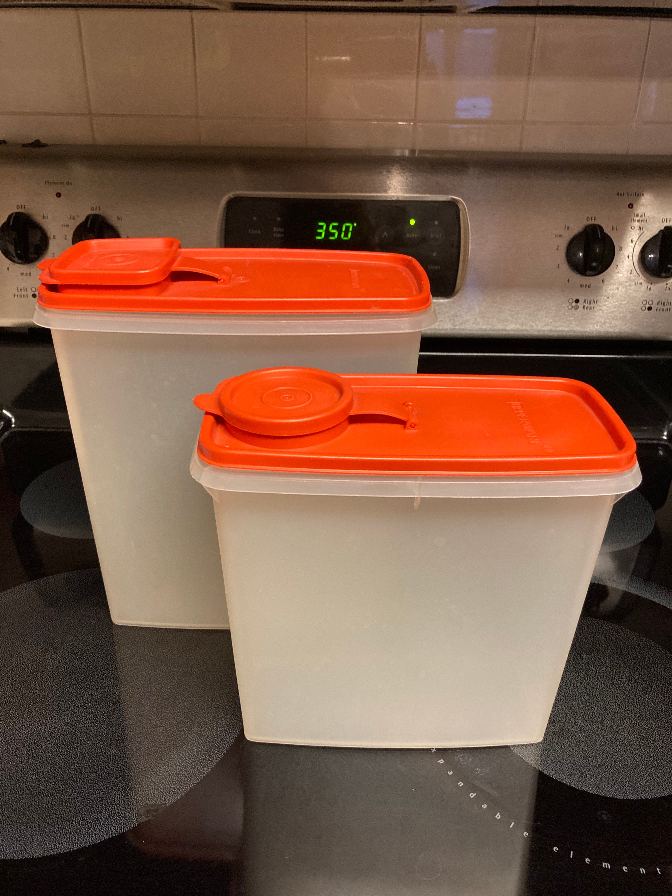 Set of Two Tupperware Containers 1588 and 469 Harvest Orange - Etsy