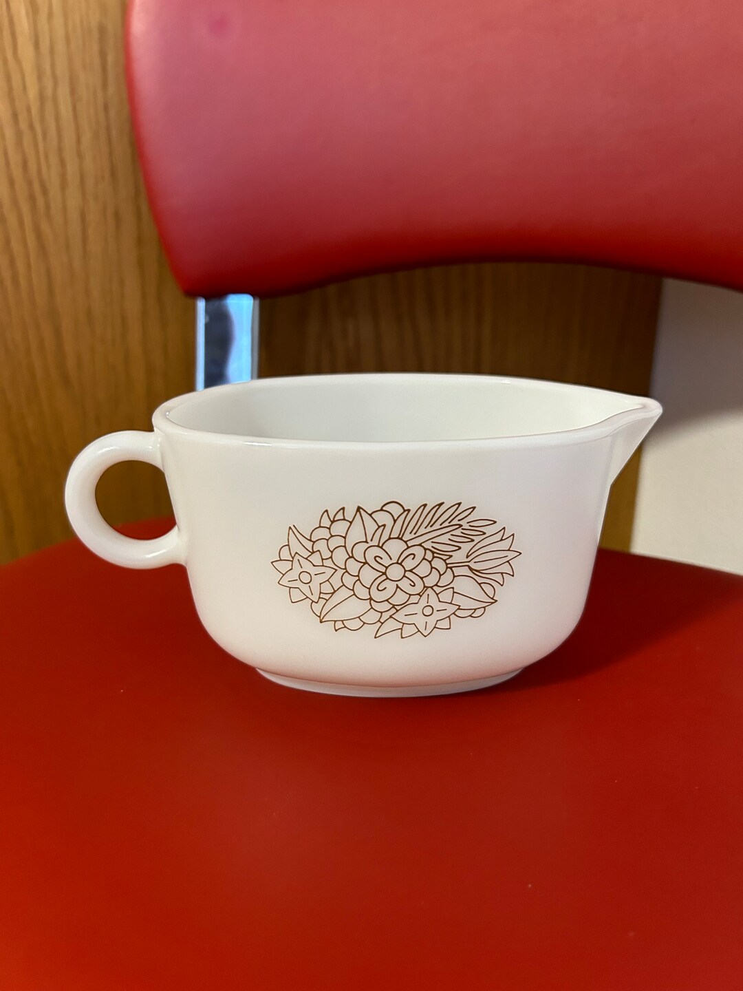 Pyrex Corning Corelle Milk Glass Woodland Gravy Boat 77-B, Woodland ...