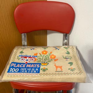 Vintage Valcour Pak Paper 100 New Disposable Placemats Wildlife Floral ...