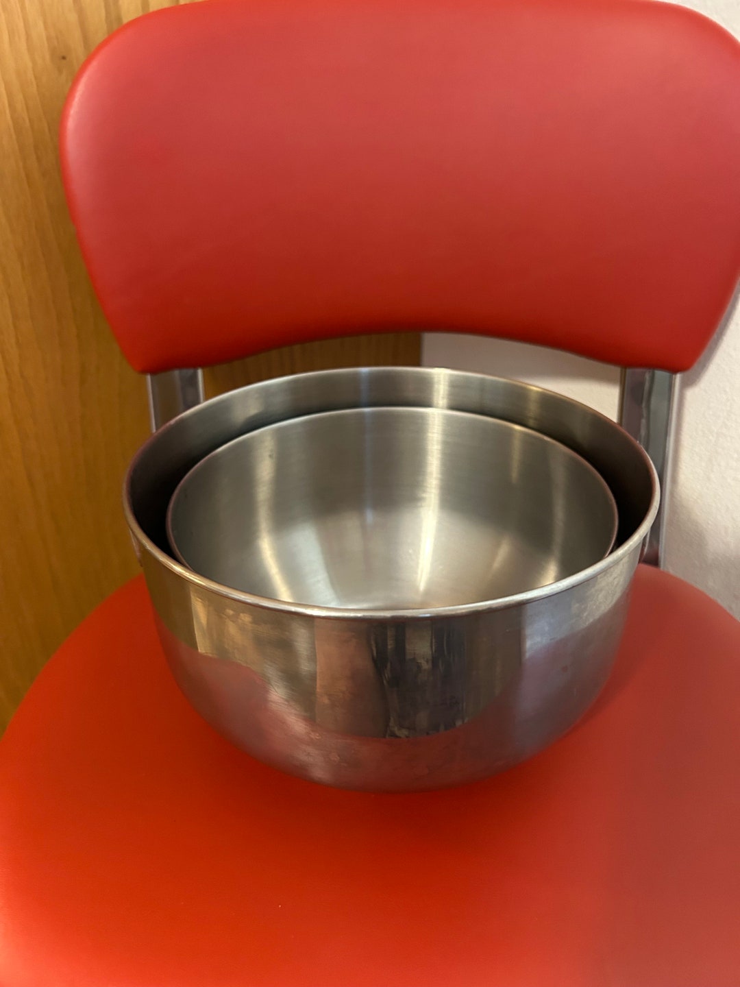 Farberware Nesting Mixing Bowls Set of 2 Stainless Steel Double Thumb ...