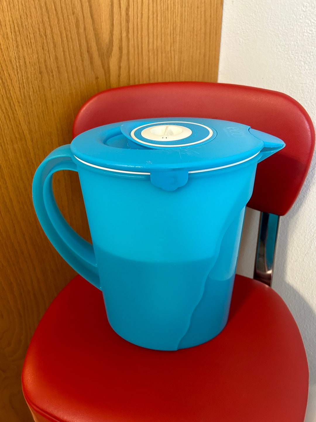 Tupperware Turquoise Blue Gallon Impressions ECO Water Filter Pitcher ...