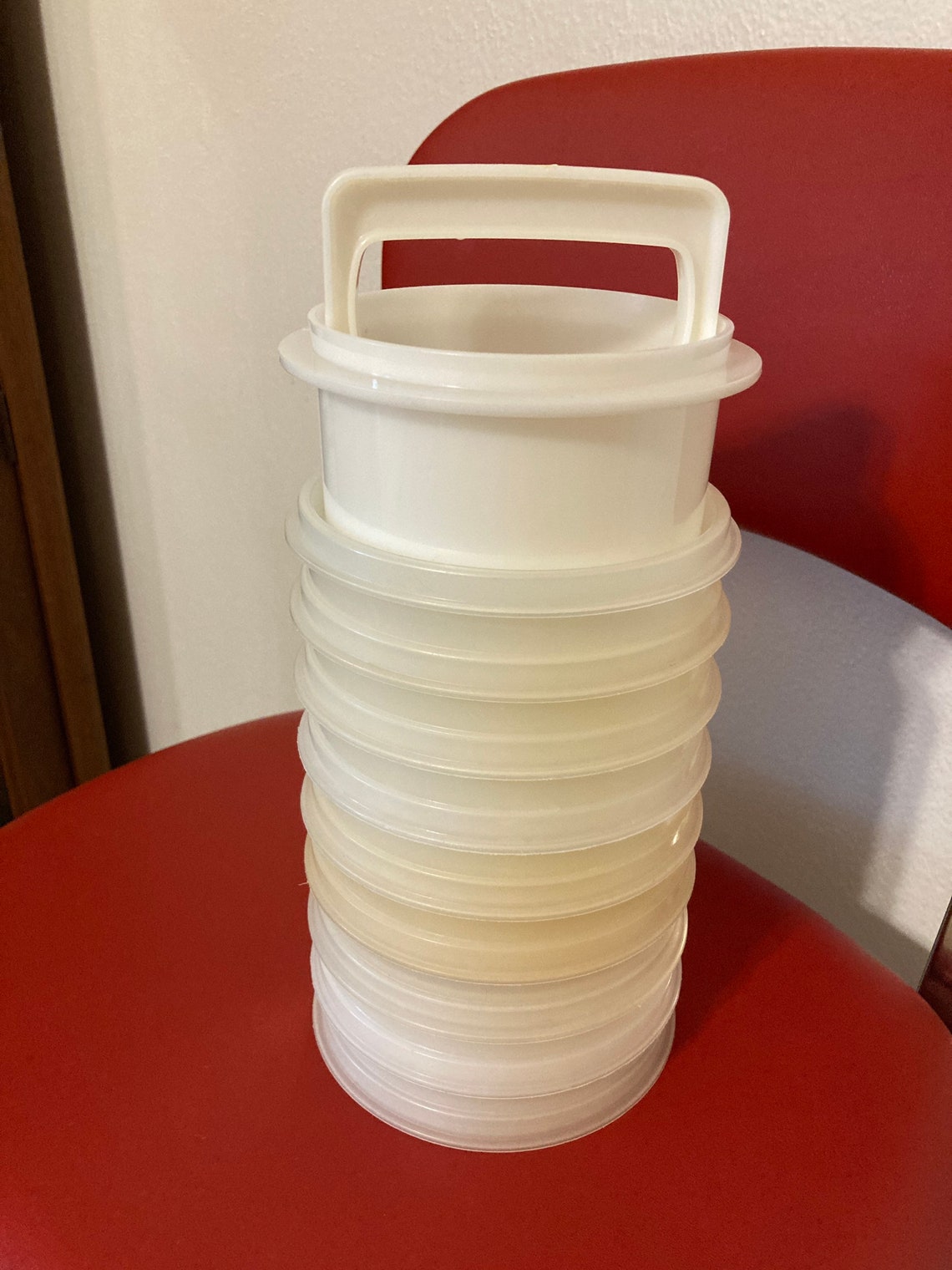 Vintage Tupperware Hamburger Patty Press Keeper Set One - Etsy