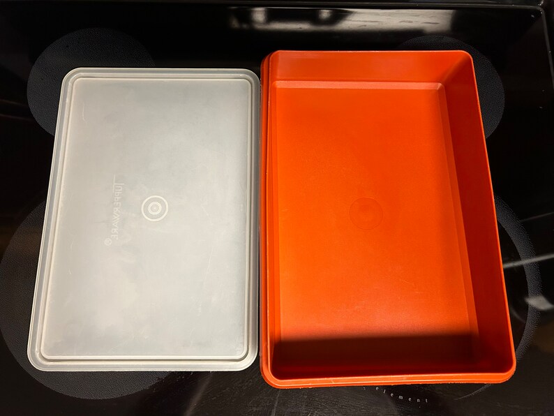 Vintage Tupperware Paprika Orange Rectangle 13x9 Container - Etsy