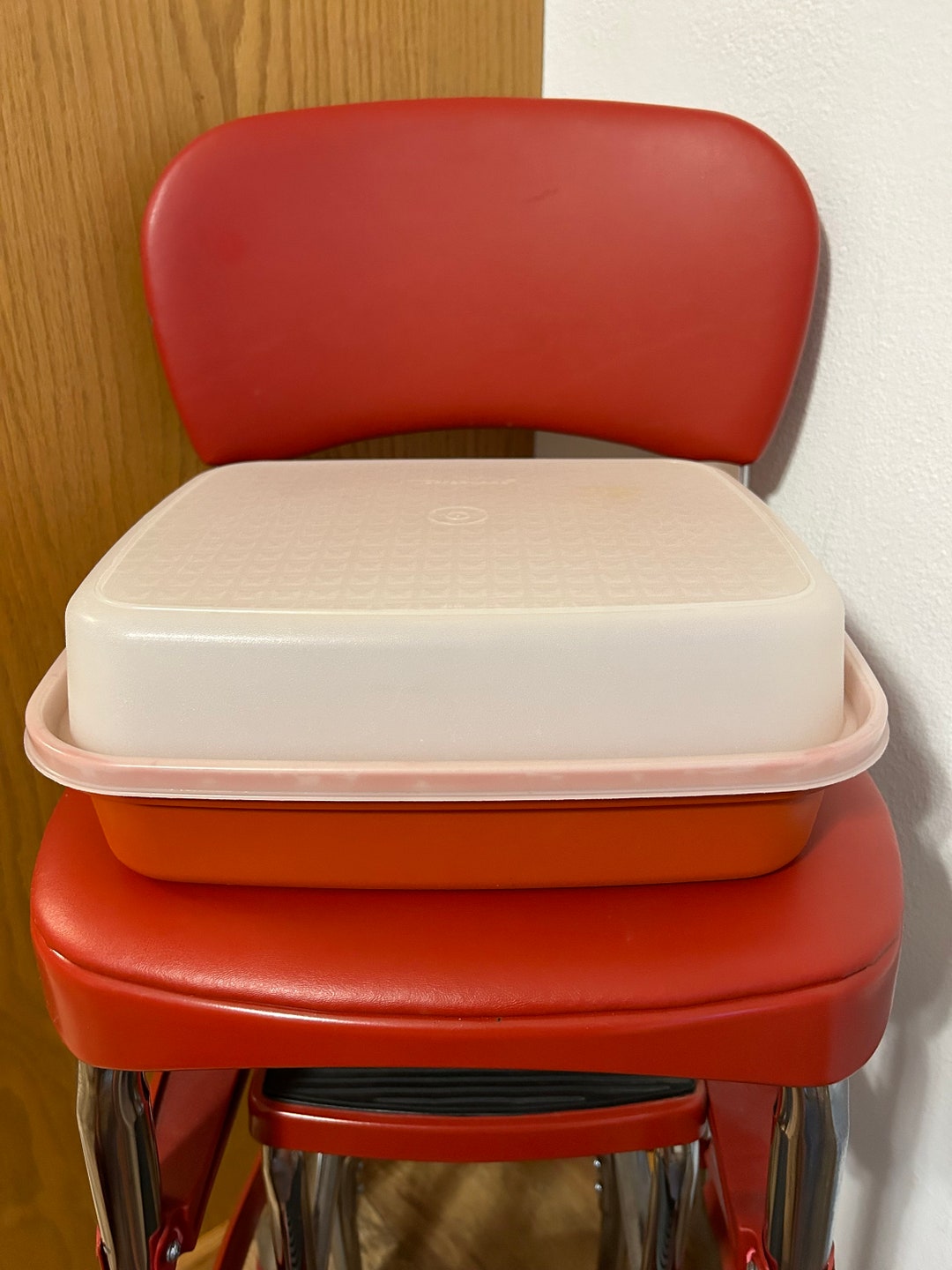 Tupperware Meat Marinade Container Season Server With Lid Paprika Red ...