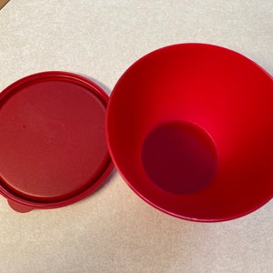 Tupperware Red Refrigerator 14oz Bowl 148 With Matching Red Lid ...