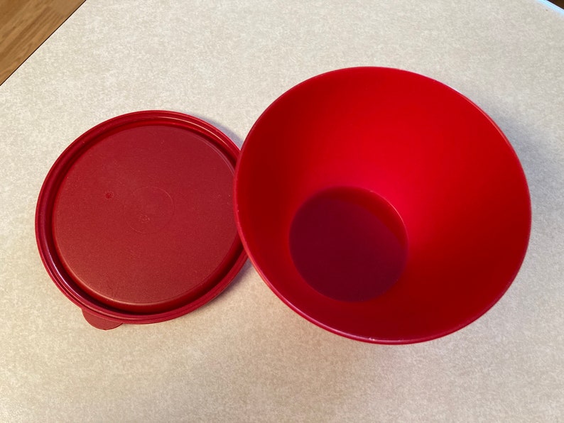 Tupperware Red Refrigerator 14oz Bowl 148 With Matching Red - Etsy