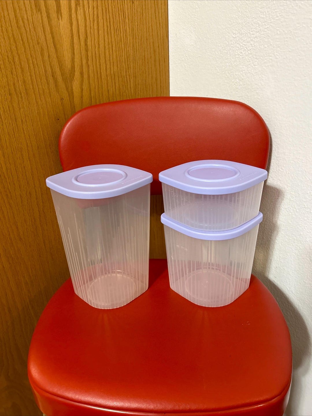 Tupperware Fresh N Cool Set 3 Containers Blueberry Mist With Lids ...