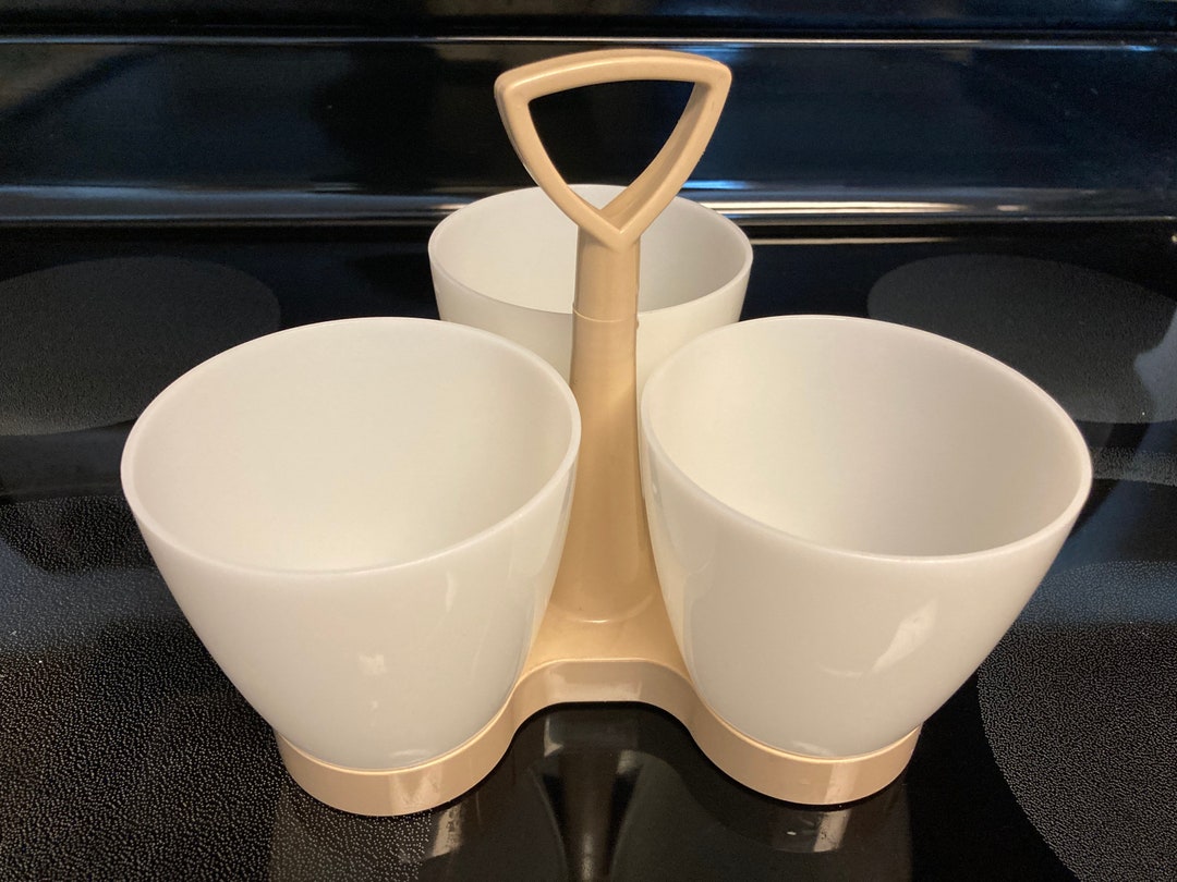 Vintage Tupperware Condiment Caddy, Tupperware Triple Condiments ...