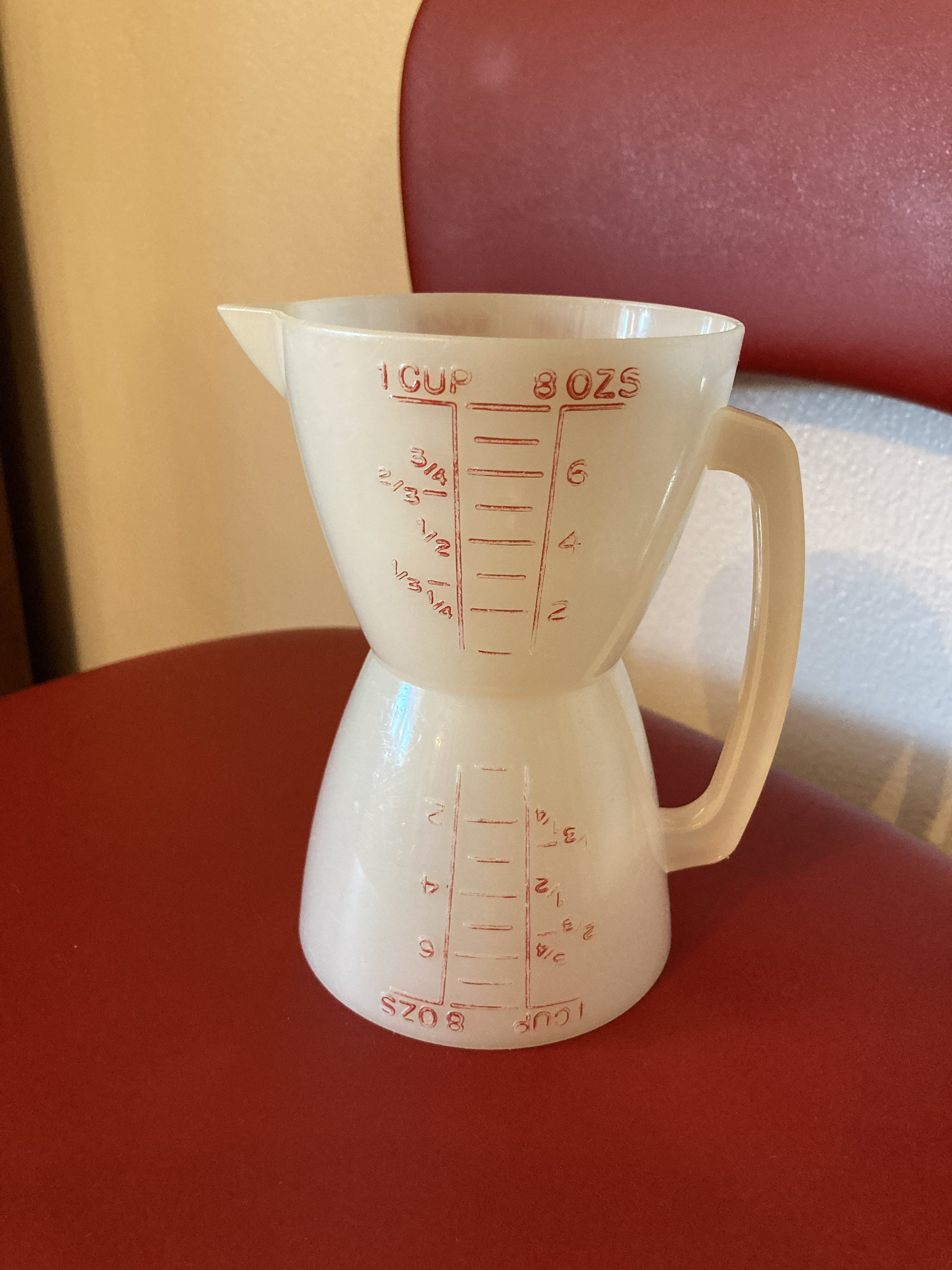 Vintage Tupperware 1 Cup/8 Ounce Two Sided, Wet/dry Measuring Cup With ...