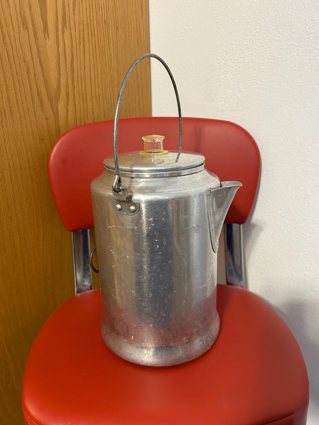 Vintage Comet 20 Cup Aluminum Camping Coffee Pot Stovetop Percolator ...