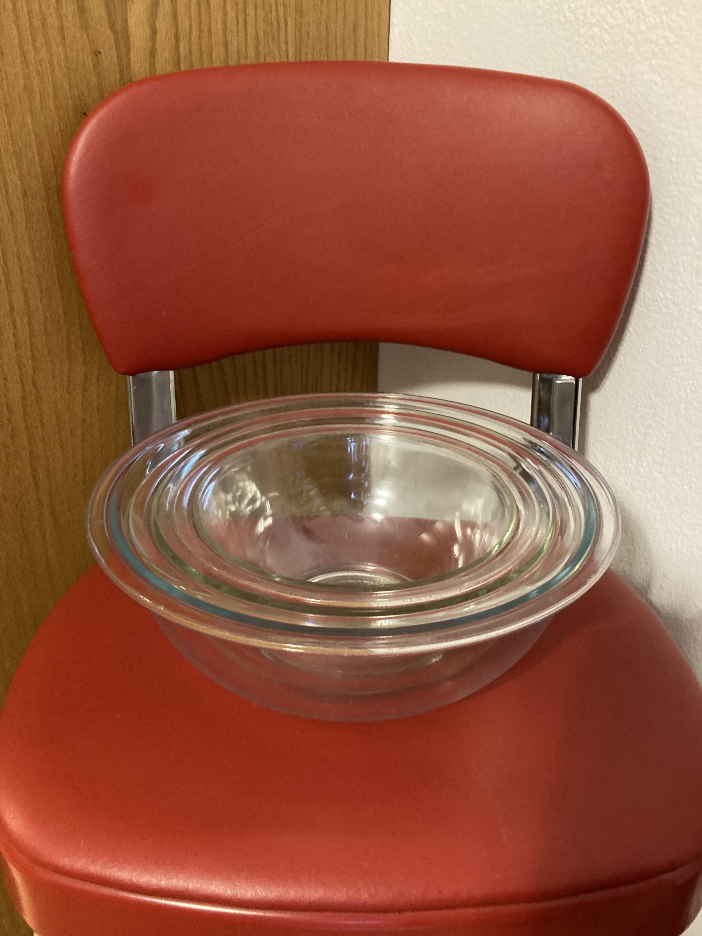 Pyrex Clear Glass Nesting Mixing Bowls 322 323 325 Pyrex - Etsy