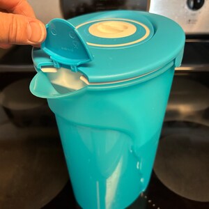 Tupperware Turquoise Blue Gallon Impressions ECO Water Filter Pitcher ...